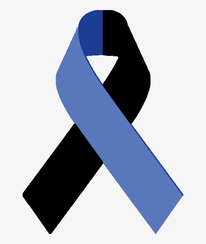 Blue Number 1 Clip Art - Blue And Black Awareness Ribbon Transparent ...