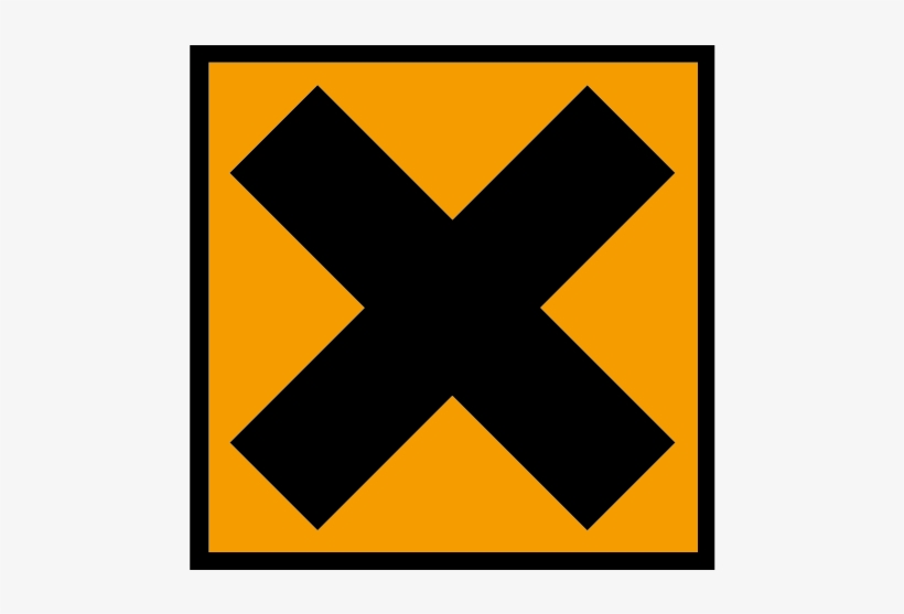 Download Irritant Sign - Types Of Hazards Symbols - HD Transparent PNG - NicePNG.com