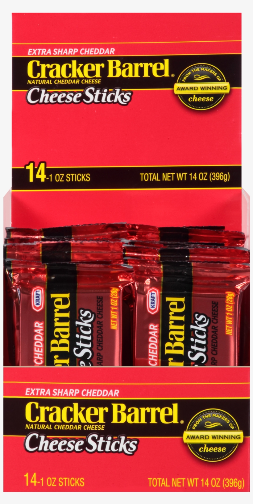 Cracker Barrel Natural Cheese Sticks Extra Sharp Cheddar, - Cracker ...