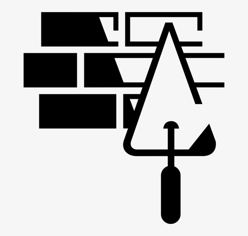 Vector Illustration Of Mason Bricklayer Trowel With - Mauern Clipart ...