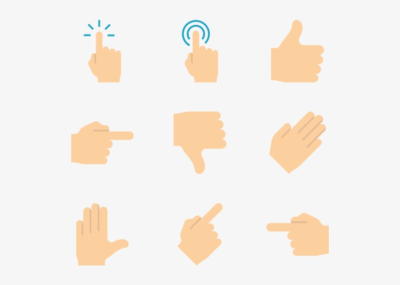 Hands And Gestures - Vector Finger Icon Transparent PNG - 600x564 ...