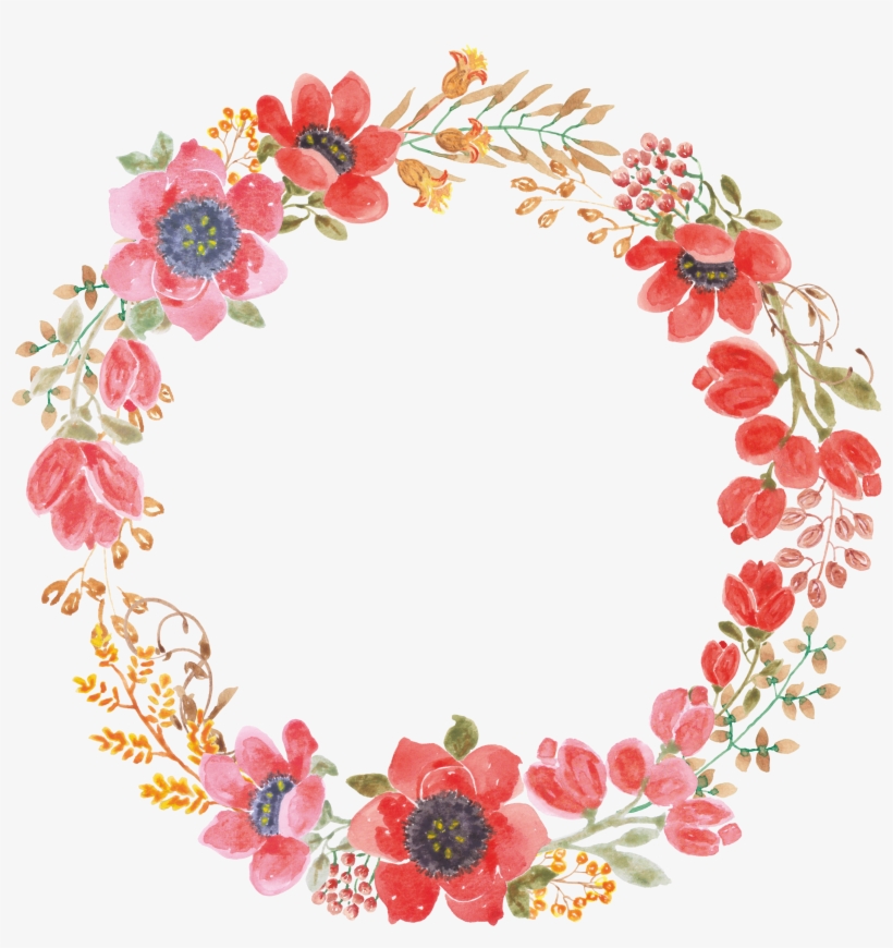 Wedding Invitation Paper Wreath Flower Garland - Garland Of Flowers Png ...