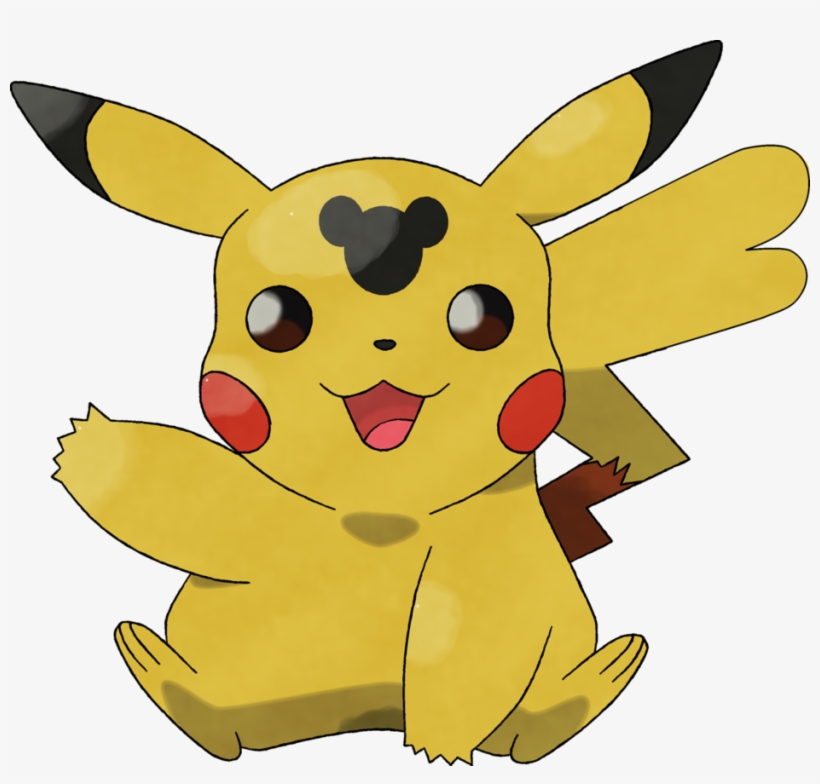 Mickey Mouse's Head Marked Pikachu Commission By Gyarados10 Transparent ...