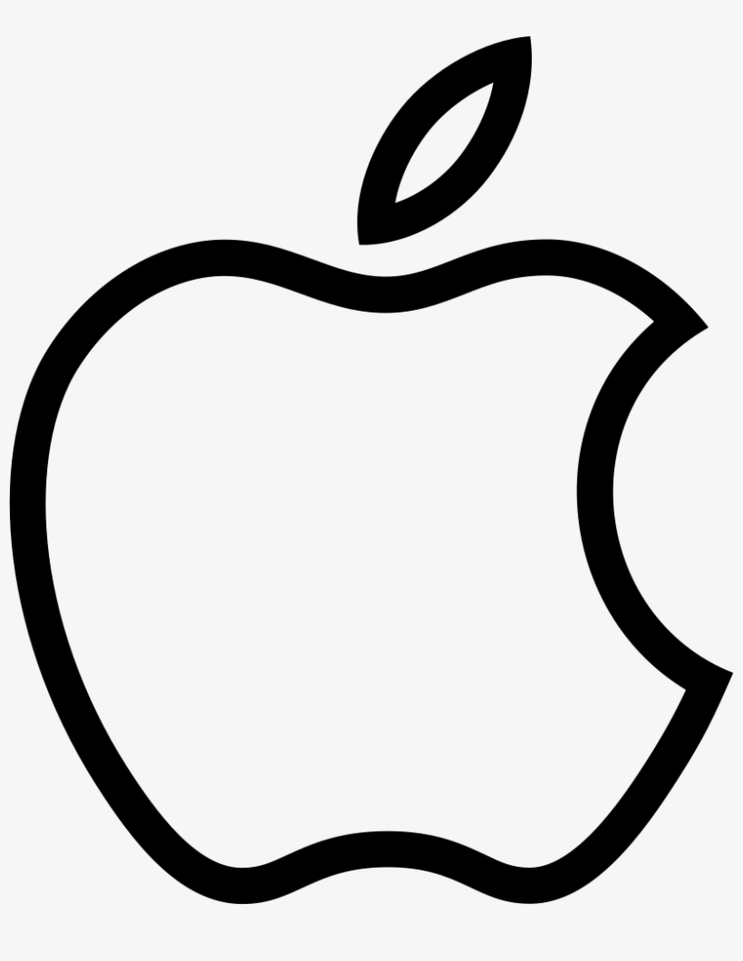 Download Social Apple Outline - Apple Logo Black White Outline - HD ...