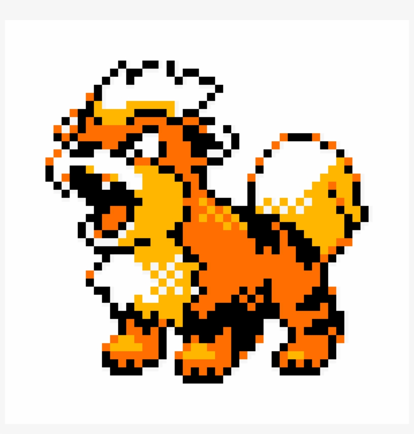 Growlithe Pixel Art Clipart Pokémon Gold And Silver - Pokemon Crystal ...