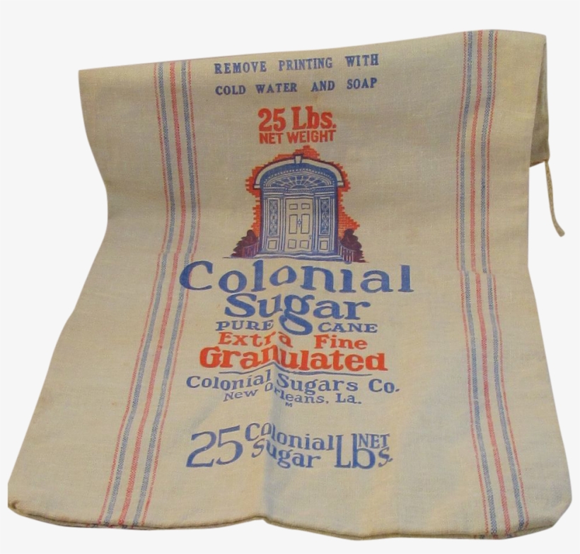 Vintage Colonial Sugar New Orleans Cotton 25 Pound - Colonial Bags Of ...