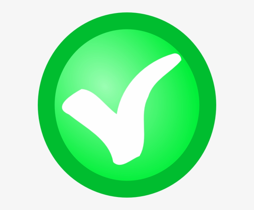 Small White Mark On - White Tick Green Circle Transparent PNG - 576x598 ...