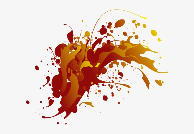 Source - - Red And Gold Splatter Transparent PNG - 600x485 - Free ...