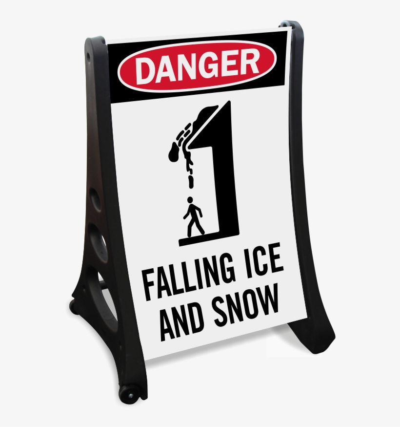 Danger Falling Ice And Snow Sidewalk Sign - Smartsign By Lyle Smartsign ...