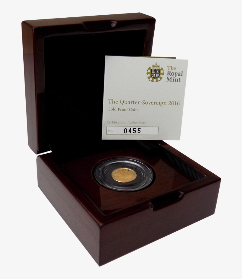 Pre-owned 2016 Uk Quarter Sovereign Proof Gold Coin - Quarter Sovereign ...