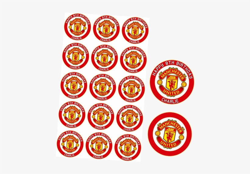 Manchester United Football Club Or (30x - Merry Christmas Foil Stickers ...