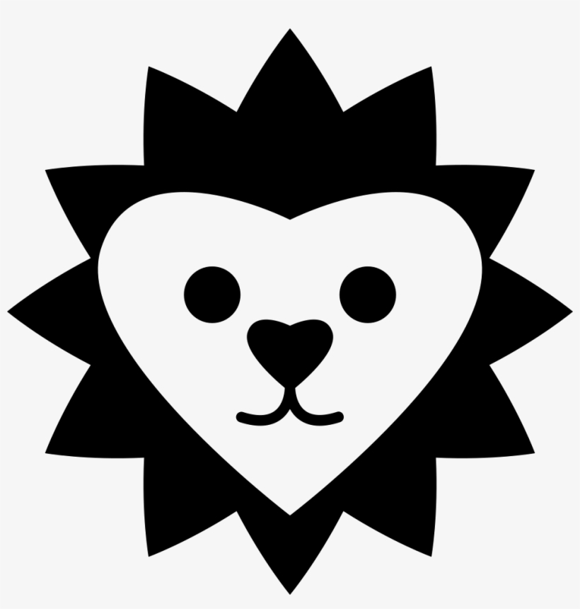 Heart Shaped Lion Face Comments - Lion Face Heart Transparent PNG ...