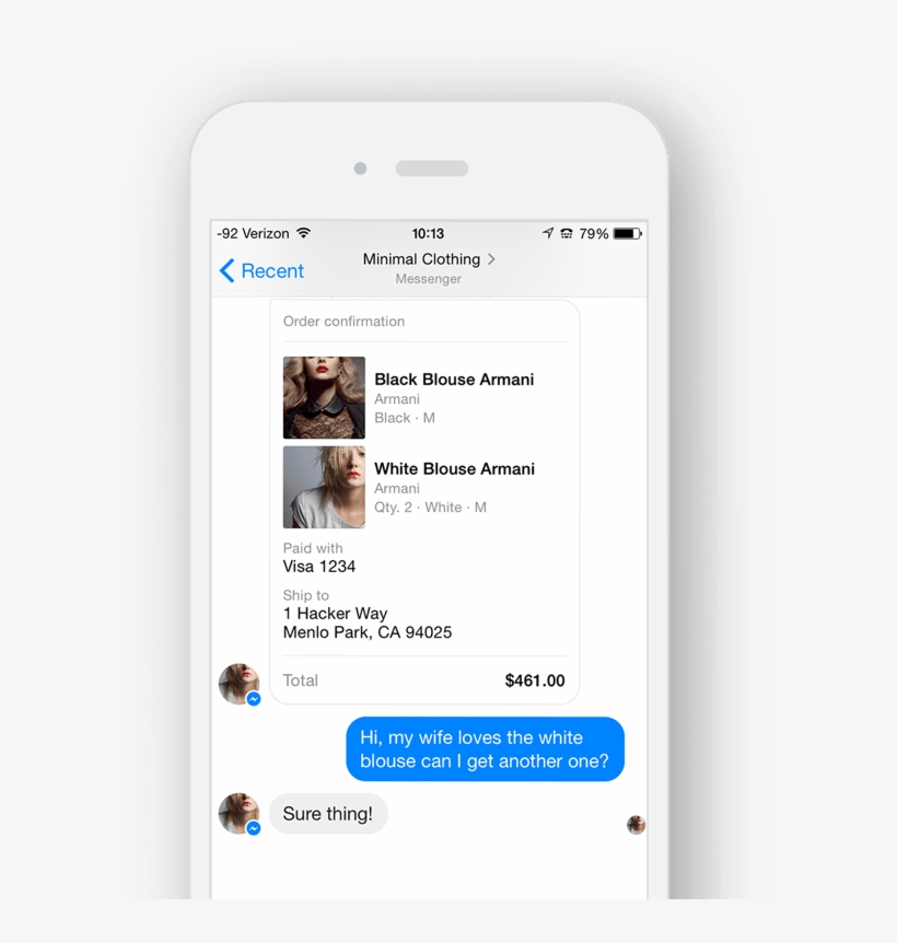 Facebook Messenger - Iphone Transparent PNG - 602x782 - Free Download ...