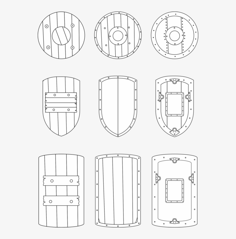 Medieval Knight Shield Drawing