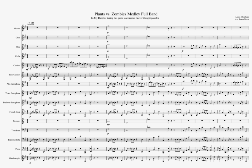 Zombies Medley Full Band Sheet Music Composed By Laura - Document ...