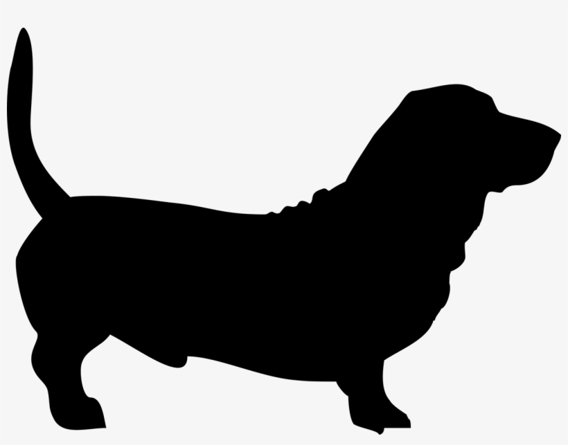 Basset Hound Clip Art Silhouette - Basset Hound Silhouette Png ...