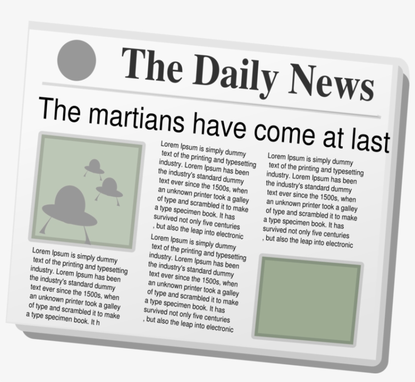 Newspaper - Quotation Headline Transparent PNG - 958x740 - Free ...