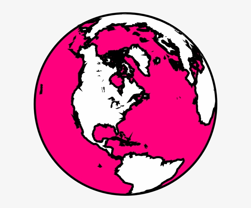 Clipart Earth Pink Picture - Earth Silhouette Png Transparent PNG ...