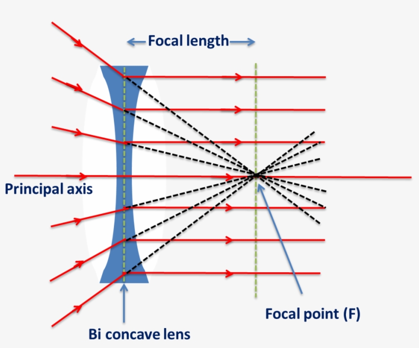 Biconcave Lens -behaviour Of Rays Passes Through Focal - Biconcave ...