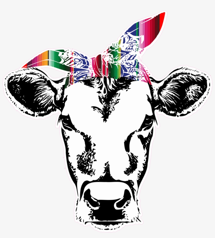 Cow With Bandana- Serape Albb Blanks Png Stock - Cow With Bandana ...
