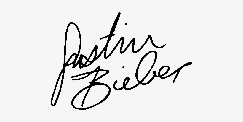 Signature-justinbieber - Justin Bieber Signature Transparent PNG ...