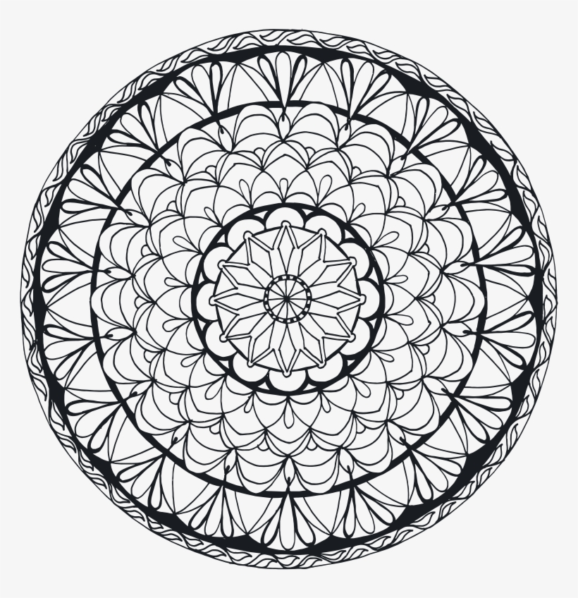 Hand Drawn Mandala - Draw Mandala Hand Drawing Transparent PNG ...