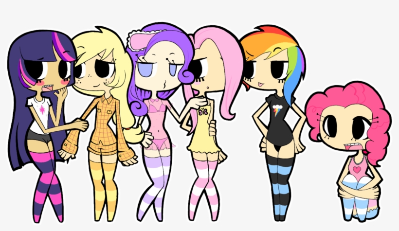 Black Jenny, Belly Button, Blushing, Bra, Clothes, - My Little Pony ...