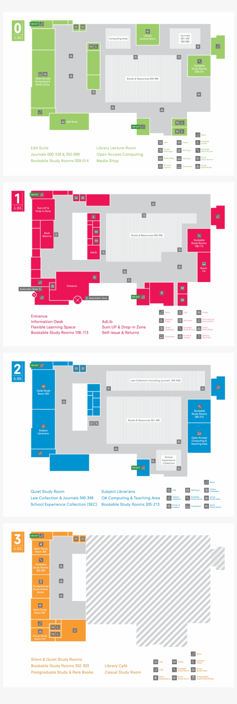 Library Wayfinding On Behance Map Signage, Directional - Floor Plans ...