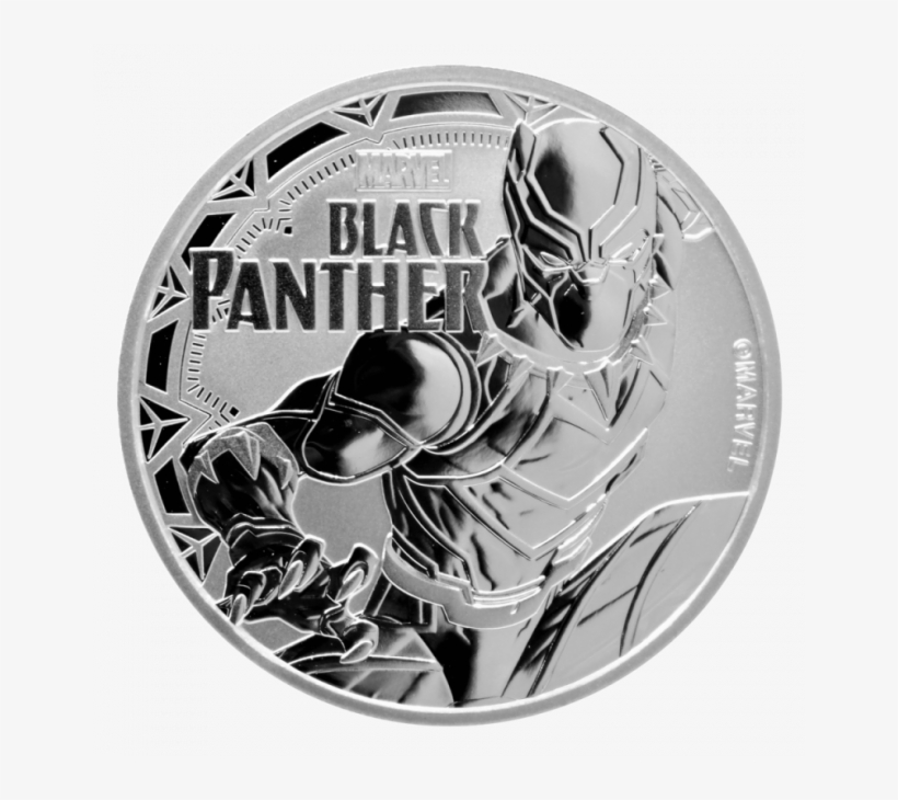 1 Oz Marvel's Black Panther Silver Coin - 2018 Black Panther Coin Transparent PNG - 650x650 ...