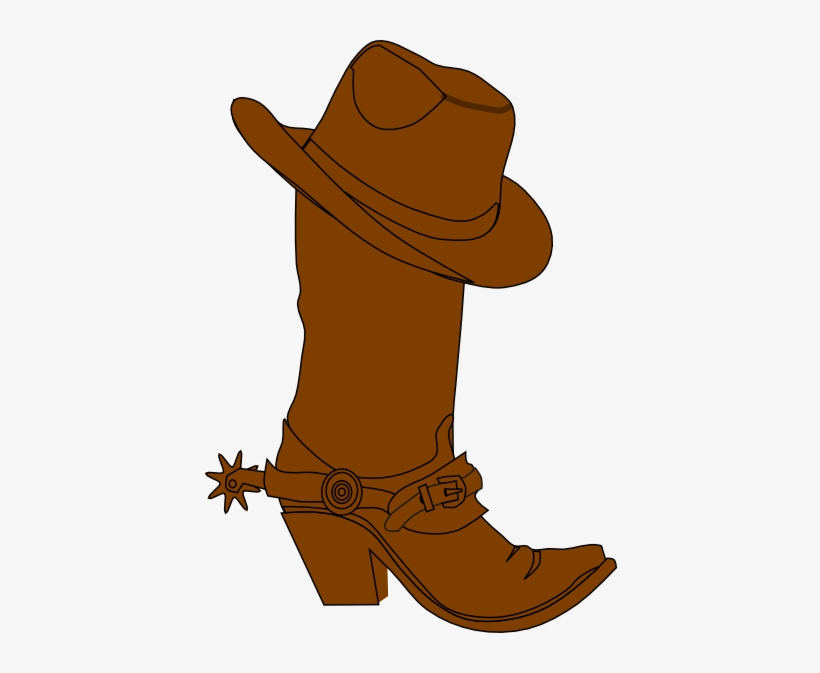 Cowboy Hat And Boot Clip Art At Clker - Silhouette Cowboy Boots Clipart ...