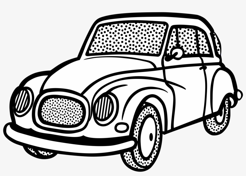 Car Line Art - Car In Line Art Transparent PNG - 2400x1650 - Free ...