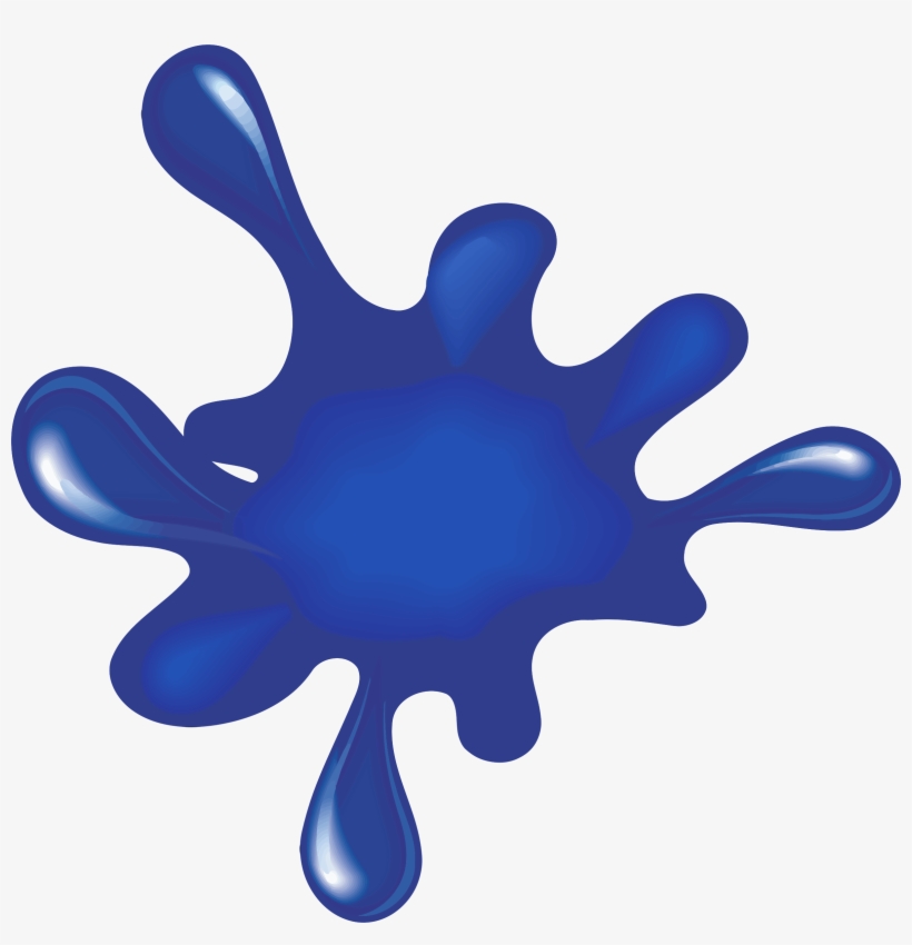 Big Image - Blue Paint Splat Transparent PNG - 2377x2350 - Free ...