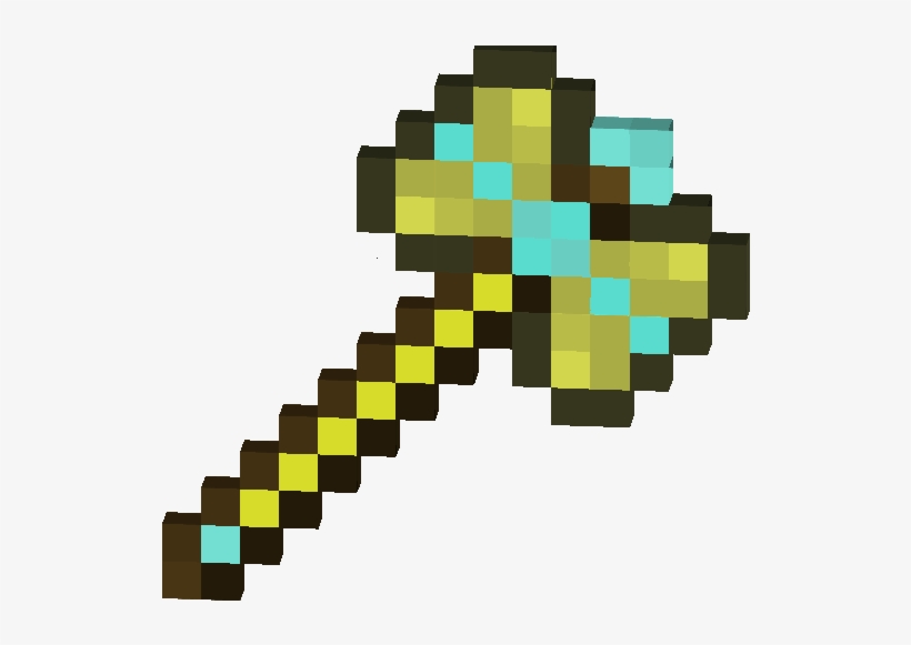 Download Minecraft Axe 2d Pixel Art Diamond Sword Pixel Art - Minecraft ...