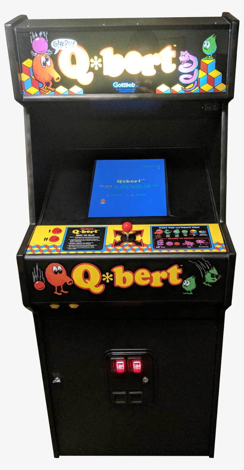 Qbertcab4 - Tin Sign Q-bert Arcade Shop Game Room Marquee Consol ...