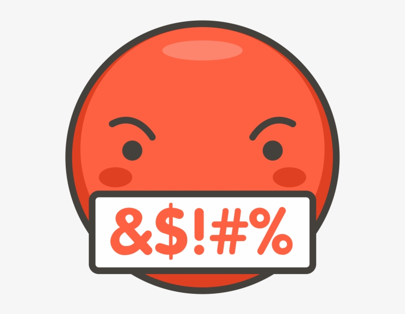 Face With Symbols On Mouth Emoji - Bad Icon Transparent PNG - 866x650 ...