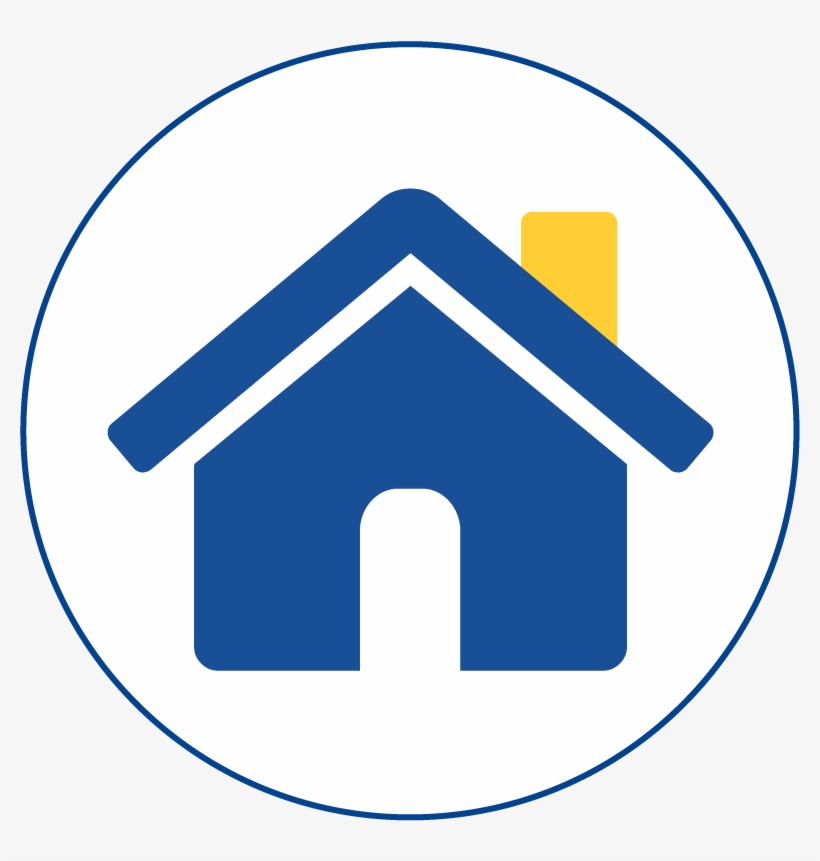We Provide Emergency Shelter And Affordable Housing - Blue Home Icon ...