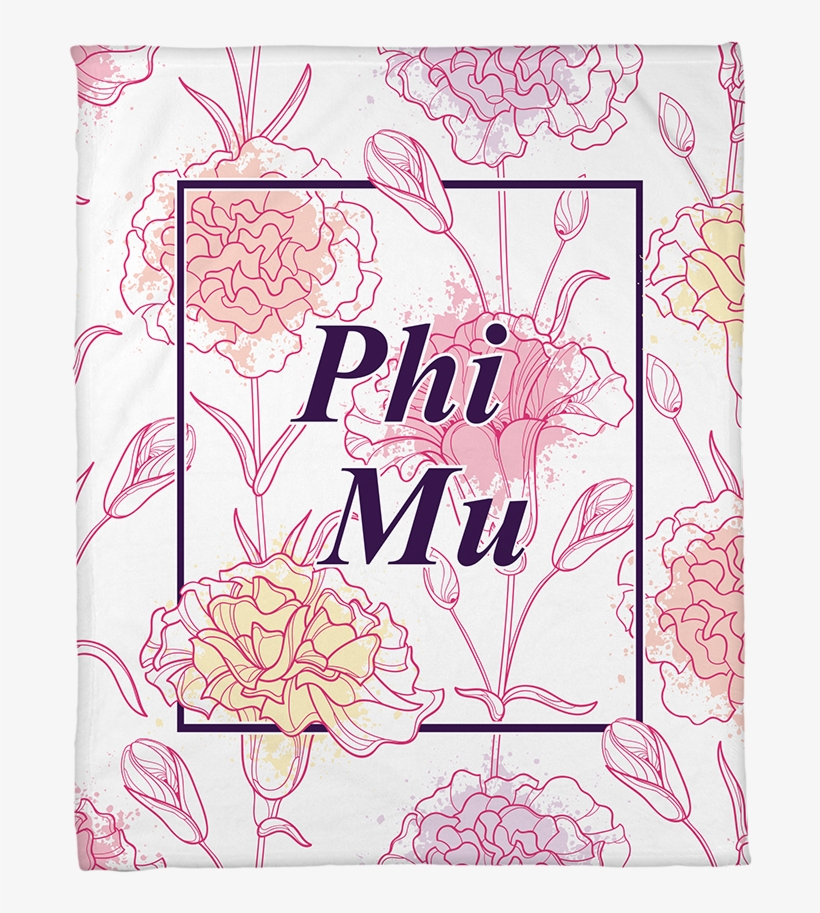 Phi Mu Carnation Inspired Silk Touch Blanket Transparent PNG - 797x1000 - Free Download on NicePNG