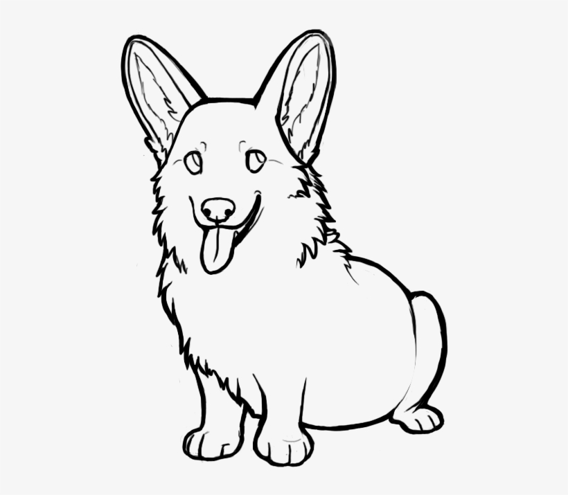 Corgi Outline Png Transparent PNG - 535x648 - Free Download on NicePNG