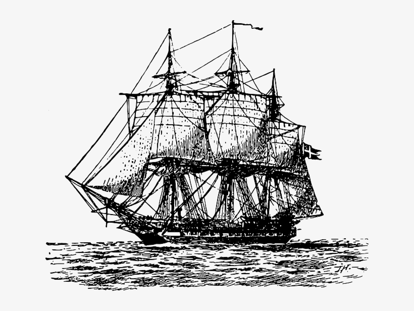Frigate, Maritime, Sailing, Ship, Sailing Boat - Old Ship Clip Art ...