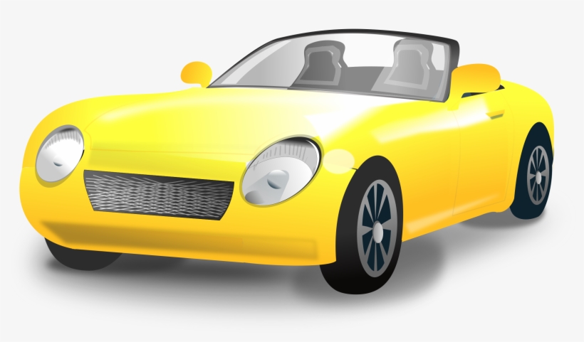 Yellow Convertible Sports Car - Yellow Car Png Transparent PNG ...
