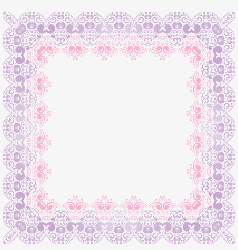 Pink Lace Border Png