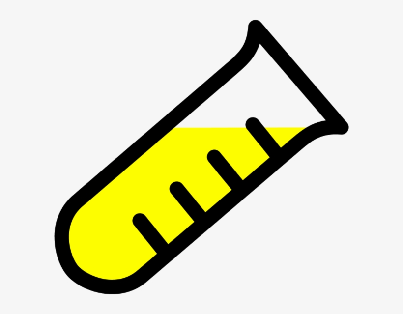 Test Tube Laboratory Icon - Yellow Test Tube Clip Art Transparent PNG ...