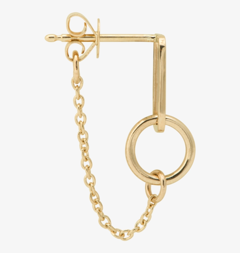 Single Link Chain Disc Earring 14k Transparent PNG - 1665x1800 - Free ...