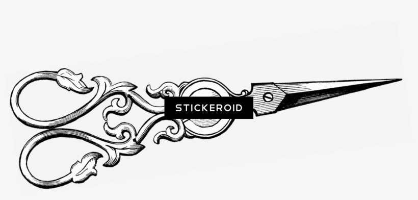 Vintage Scissors Drawing Transparent PNG - 1651x709 - Free Download on ...