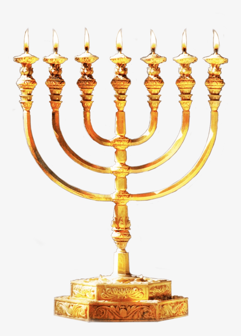 Menorah Gold - Judaism Menorah Transparent Back Ground Transparent PNG ...