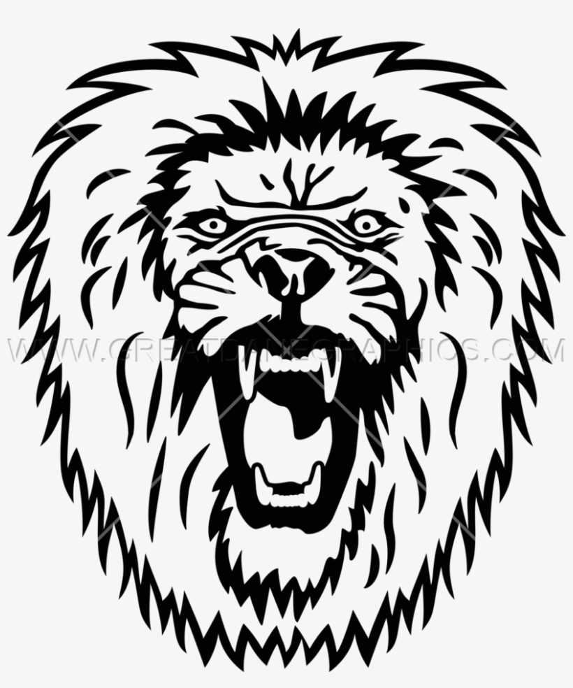 Roaring Lion Line Drawing