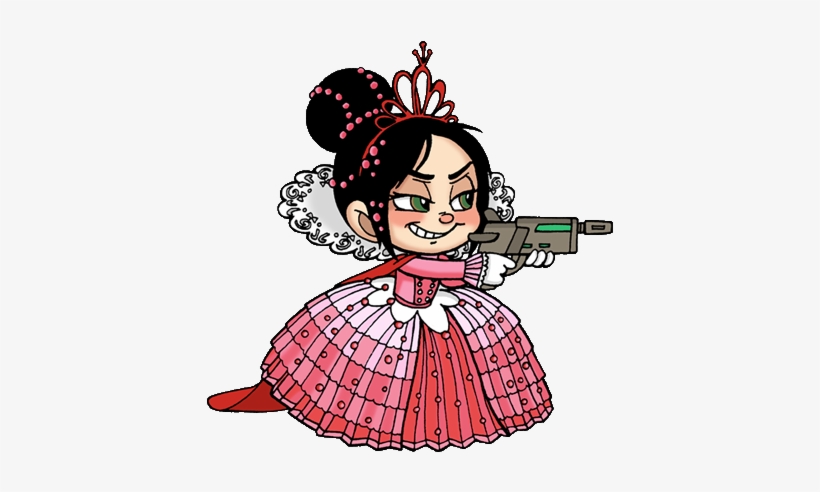 Vanellope As A Princess And With A Hero's Duty Gun - Princess Gun ...