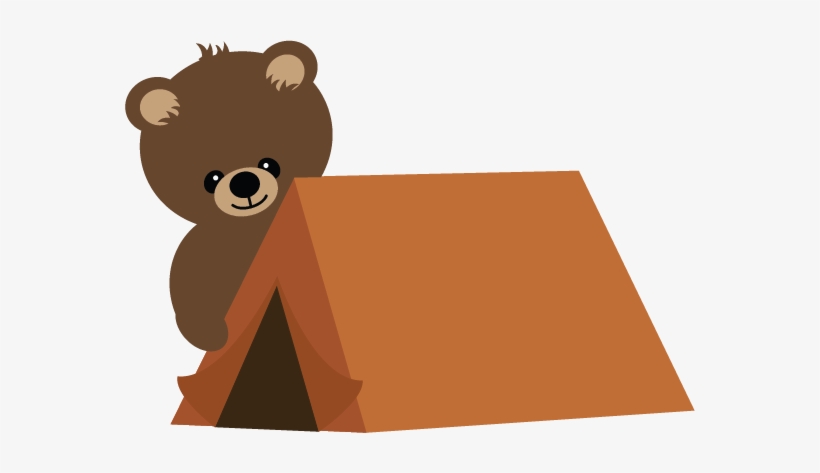 Bear - Cute Camping Tent Clipart Transparent PNG - 570x393 - Free ...