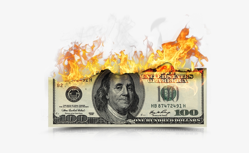 Download Burning Money Png - Dollar On Fire Png - HD Transparent PNG - NicePNG.com