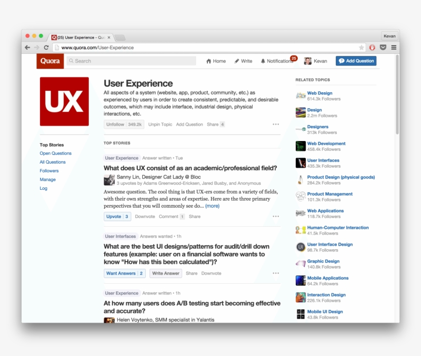 Quora Topic - User Experience Transparent PNG - 2510x1970 - Free ...